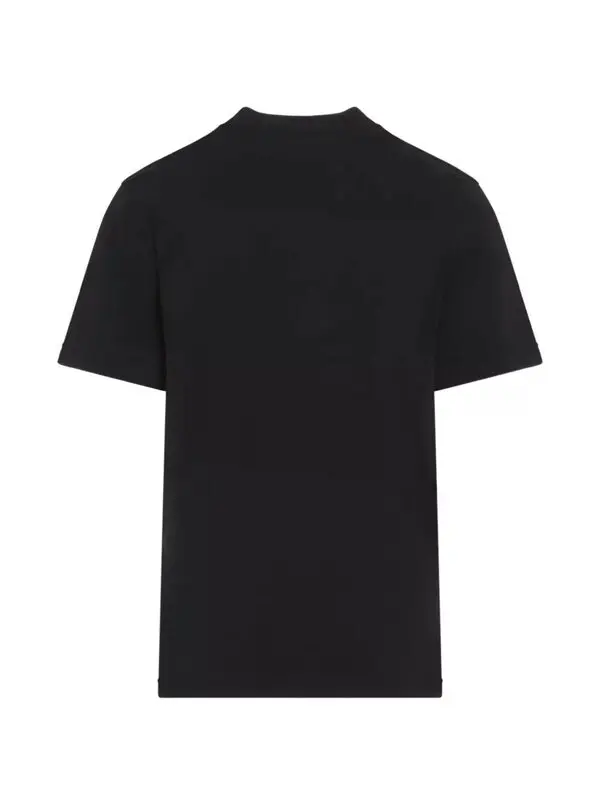 Moncler Logo-embroidered Short-sleeve T-shirt - Black