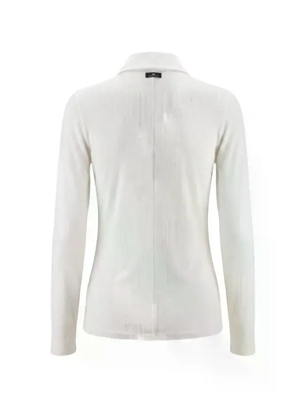 Elisabetta Franchi Ribbed-knit Polo Top