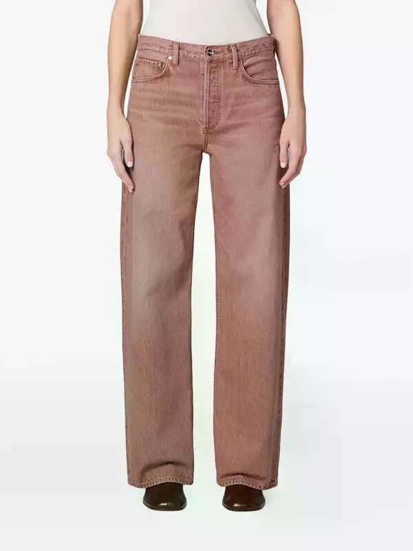 AGOLDE Arched Wide-leg Jeans - Red