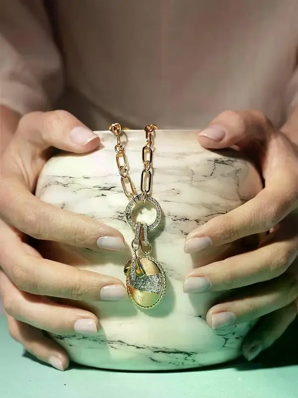CLARA CHEHAB Large Liberté Diamond Rope Charm