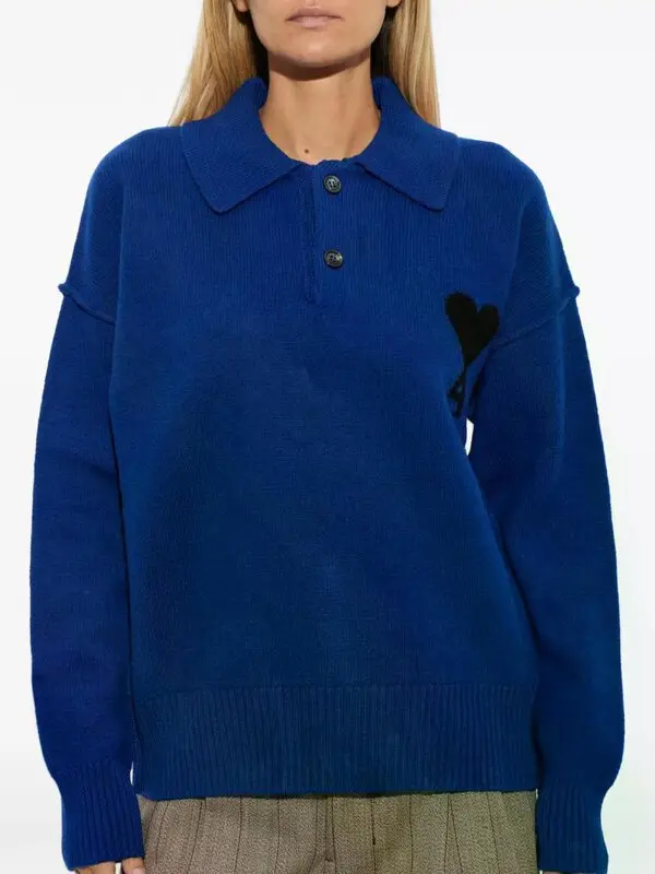 AMI Paris De Coeur Polo Top