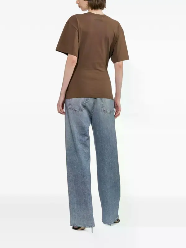 COURREGES Logo-embroidered T-shirt
