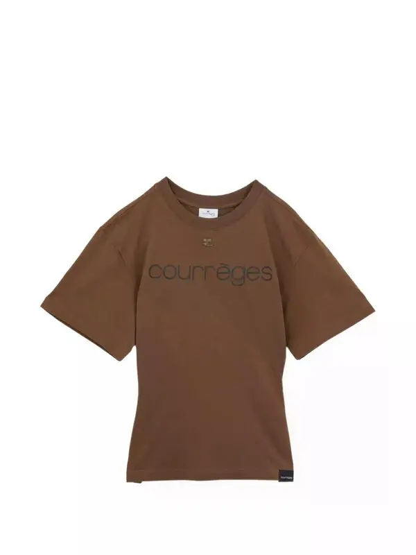 COURREGES Logo-embroidered T-shirt