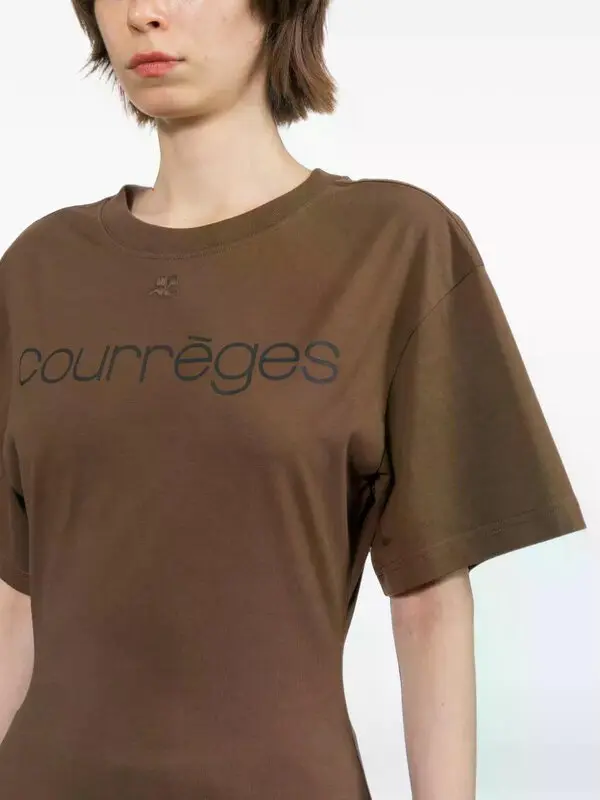 COURREGES Logo-embroidered T-shirt