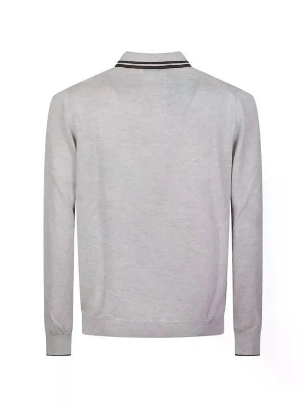 FAY Tipped Quarter-zip Polo Shirt