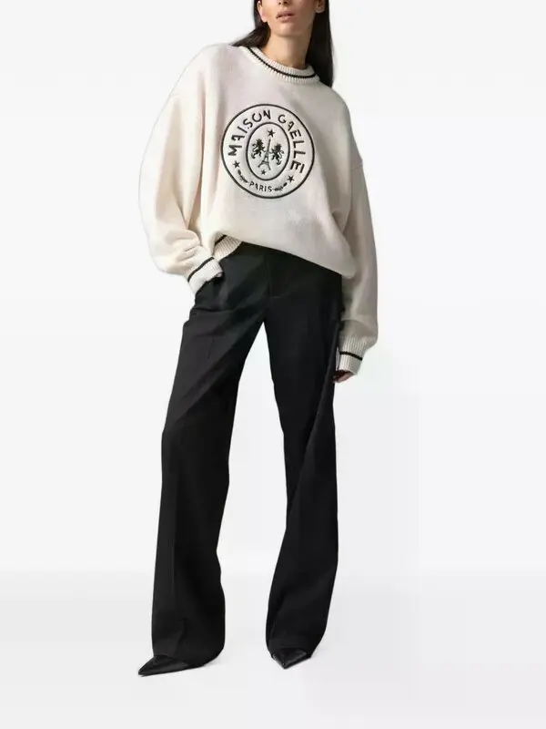 GAELLE PARIS Pressed-crease Tailored Trousers