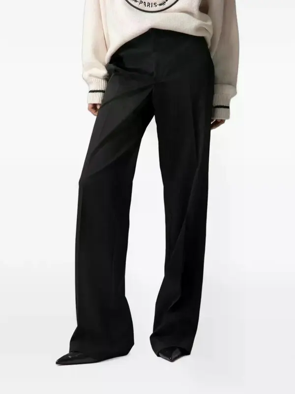 GAELLE PARIS Pressed-crease Tailored Trousers
