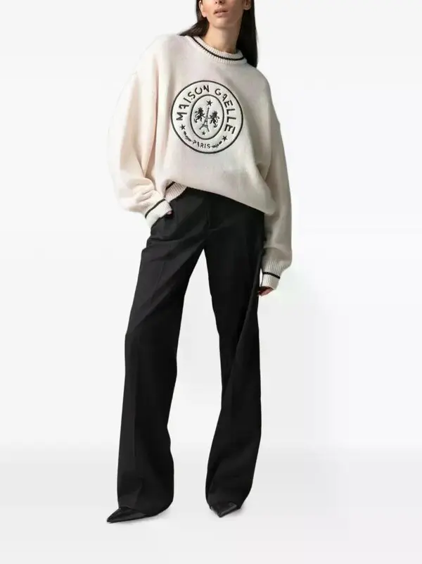 GAELLE PARIS Pressed-crease Tailored Trousers - Black