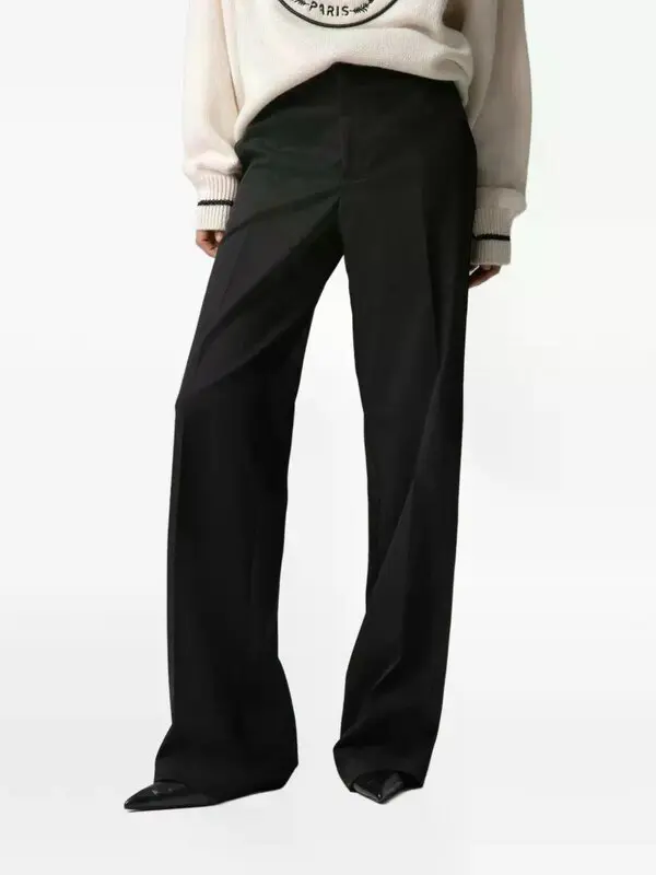 GAELLE PARIS Pressed-crease Tailored Trousers