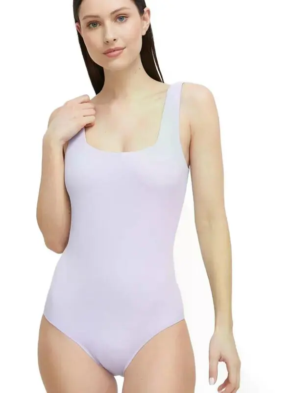 CASALL Scoop-neck Open-back Swimsuit - Purple