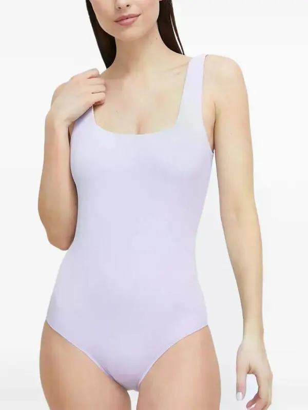 CASALL Scoop-neck Open-back Swimsuit - Purple