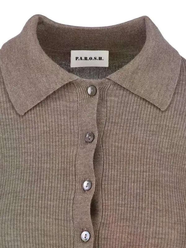 P.a.r.o.s.h Ribbed-knit Polo-collar Sweater