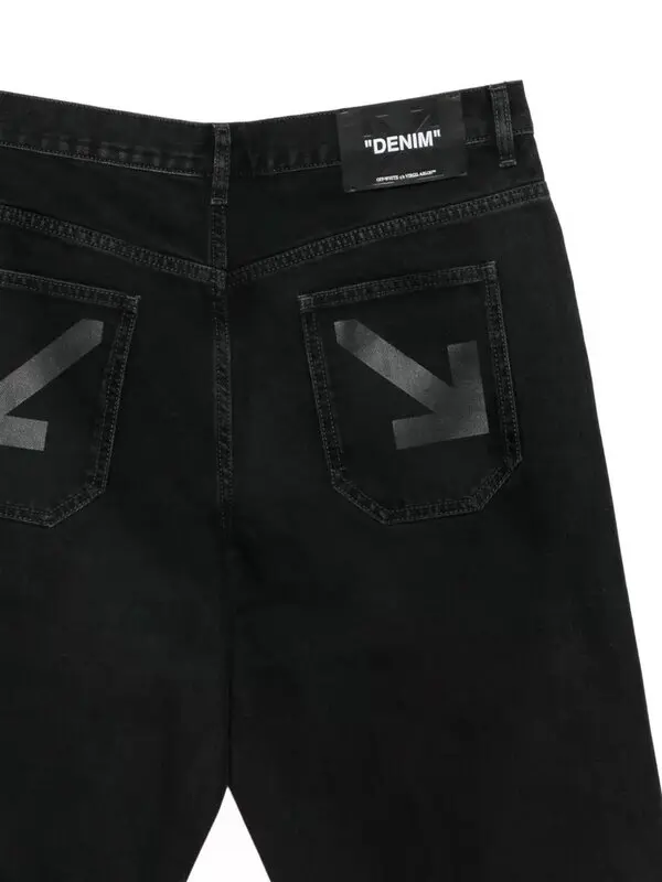 Off-White Arrows-print Straight-leg Jeans