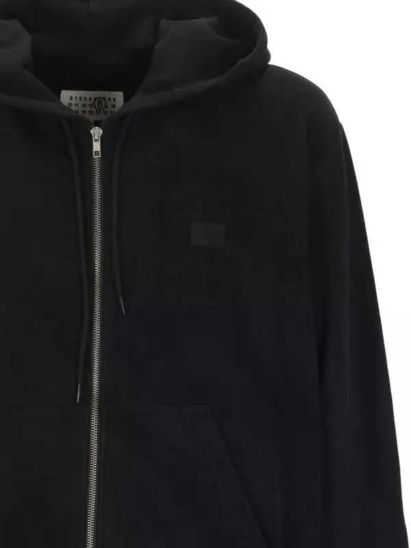 MAISON MARGIELA Logo-patch Zip-up Hoodie