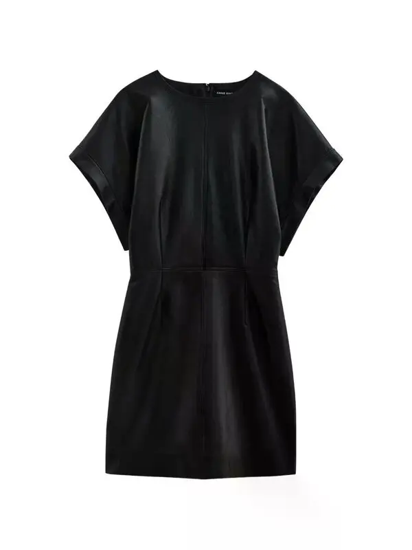 ANINE BING Zelie Dress Recycled Leather - Black