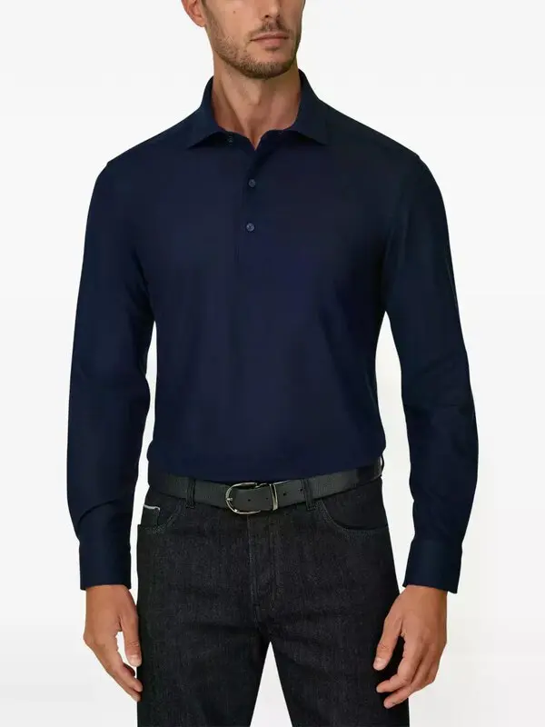 Boggi Milano Sakura Polo In Japanese Jersey