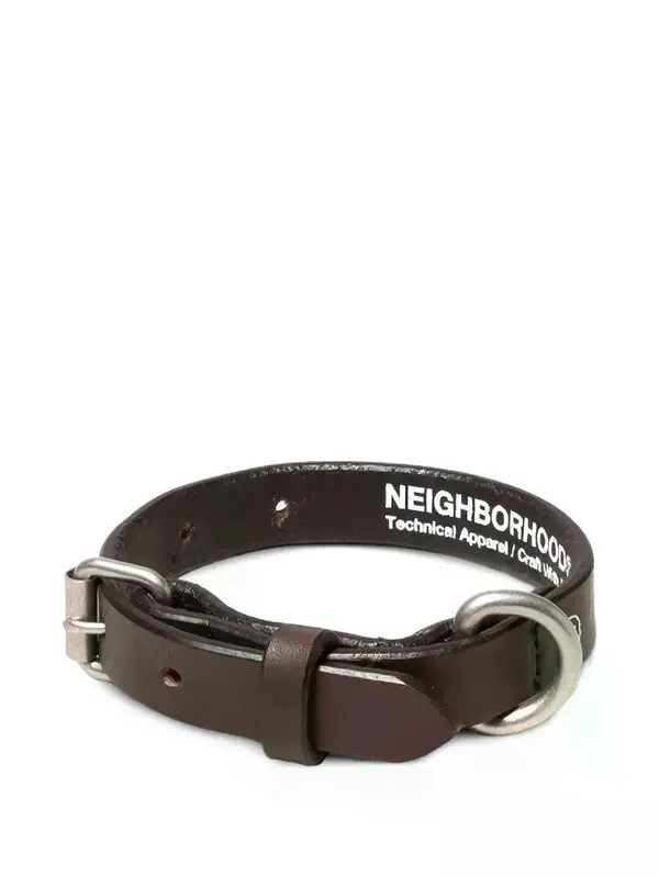 NEIGHBORHOOD Leather Dog Collar - Brown