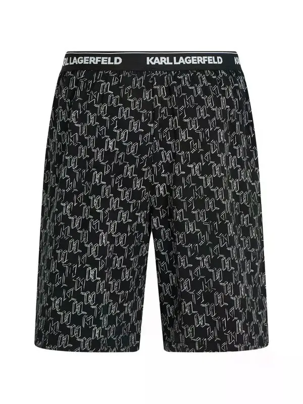 Karl Lagerfeld Monogram Pajama Shorts