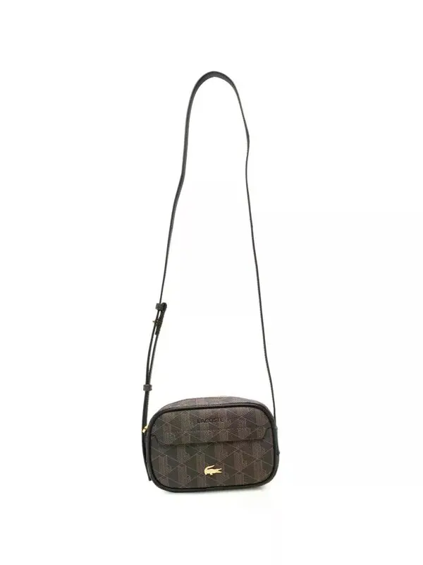 Lacoste Monogram-print Messenger Bag - Brown