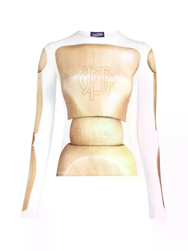 JEAN PAUL GAULTIER The Wooden Body Top - White