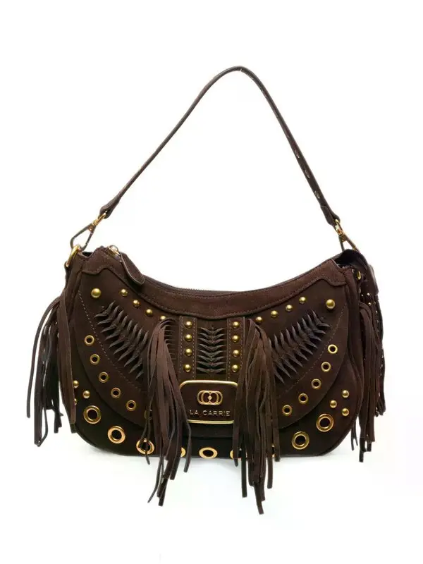 LA CARRIE Apallosa Fringed Studded Tote Bag