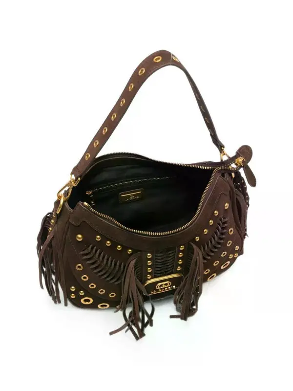 LA CARRIE Apallosa Fringed Studded Tote Bag