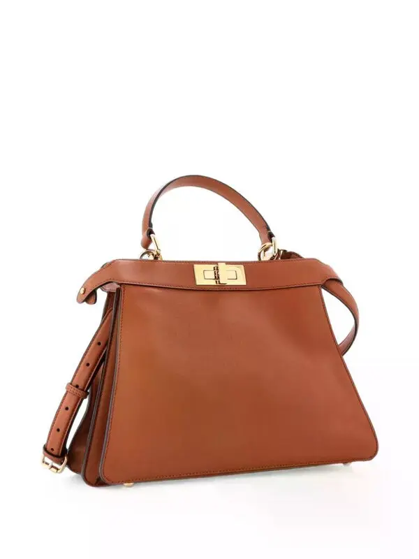 Fendi Peekaboo Iseeu Bag Leather Medium Satchel - Brown
