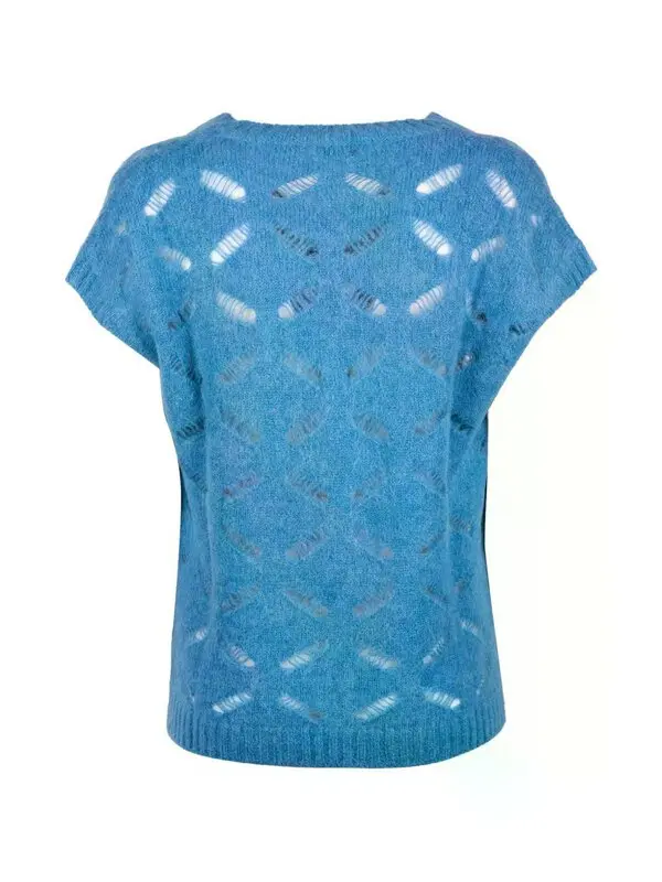 KANGRA Ladder-stitch V-neck Sweater
