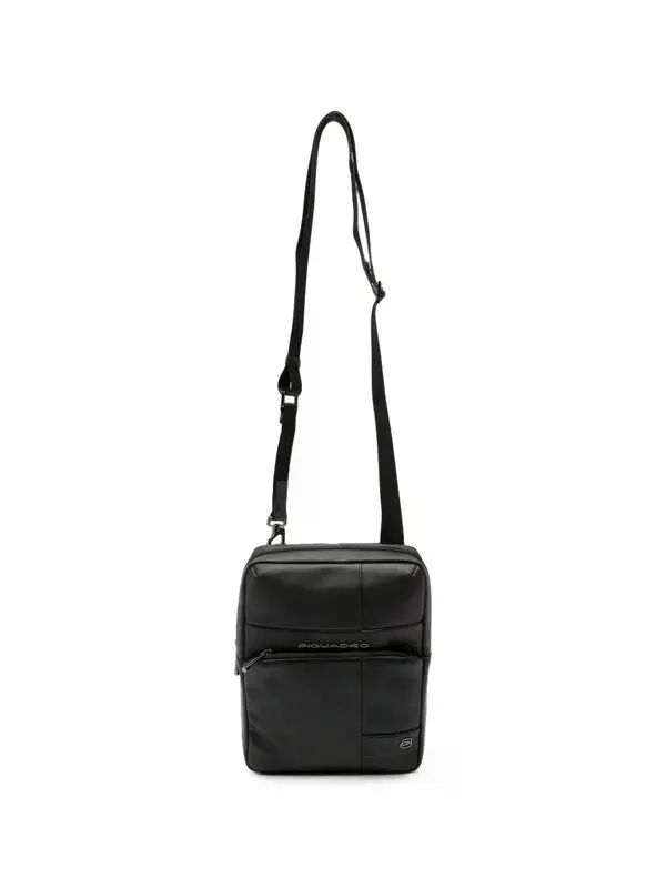 PIQUADRO Logo-plaque Messenger Bag - Black