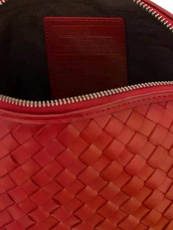 Dragon Diffusion Fellini Chunky Woven Leather Clutch Bag