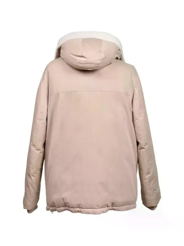 Brunello Cucinelli Quilted Shearling-lined Parka Jacket - Neutrals