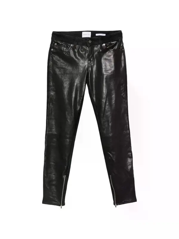 7 For All Mankind Coated Zip-detail Jeans