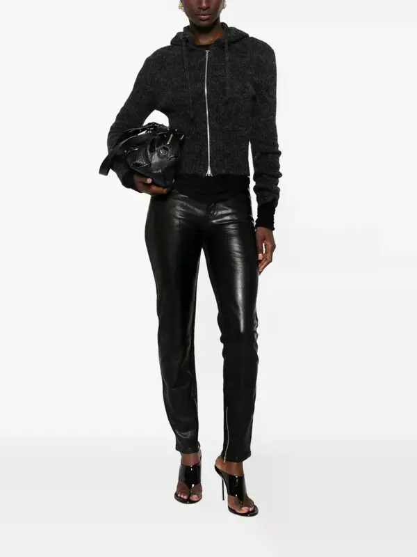 7 For All Mankind Coated Zip-detail Jeans