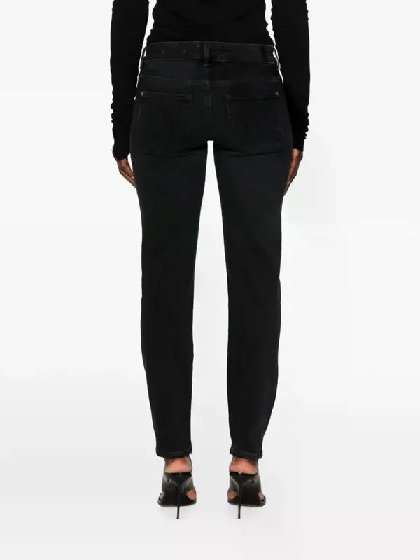 7 For All Mankind Coated Zip-detail Jeans