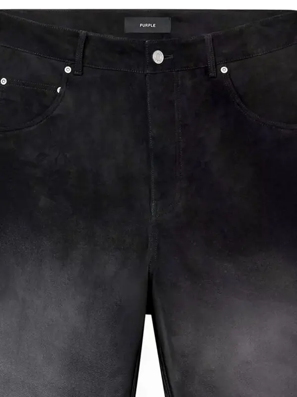 PURPLE BRAND Gradient Leather Shorts
