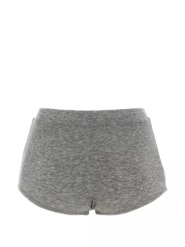 ENTIRE STUDIOS Booty Ribbed-knit Mini Shorts