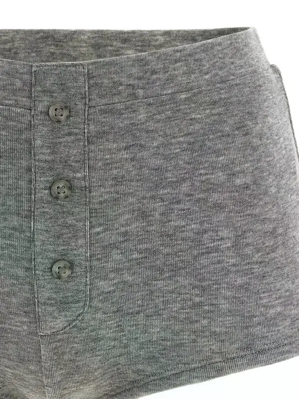 ENTIRE STUDIOS Booty Ribbed-knit Mini Shorts