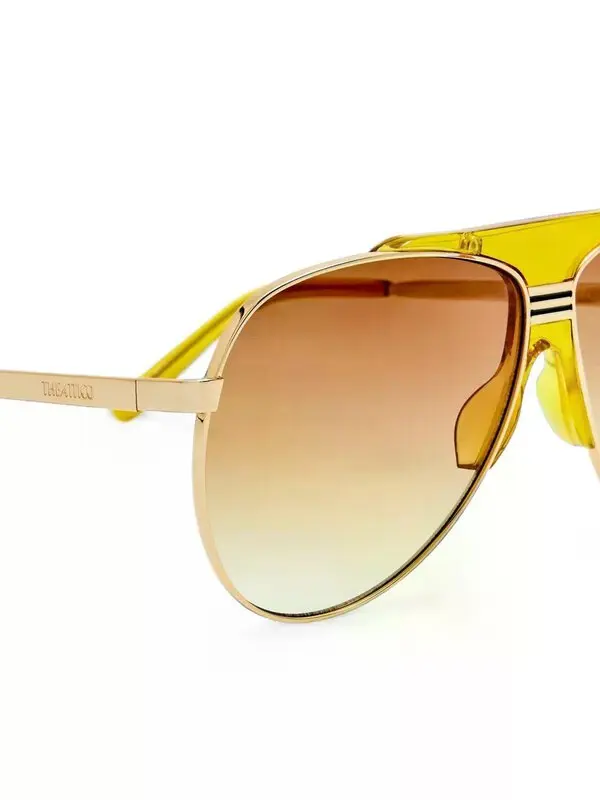 Attico X Linda Farrow Amelia Sunglasses - Gold