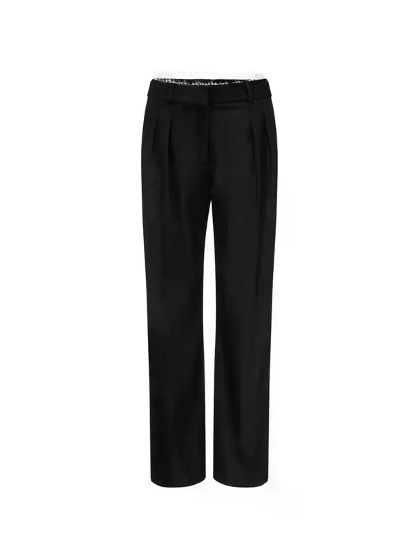 Loulou De Saison Saul Lace-trim Pleated Trousers