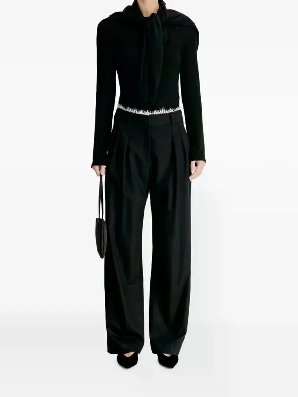 Loulou De Saison Saul Lace-trim Pleated Trousers