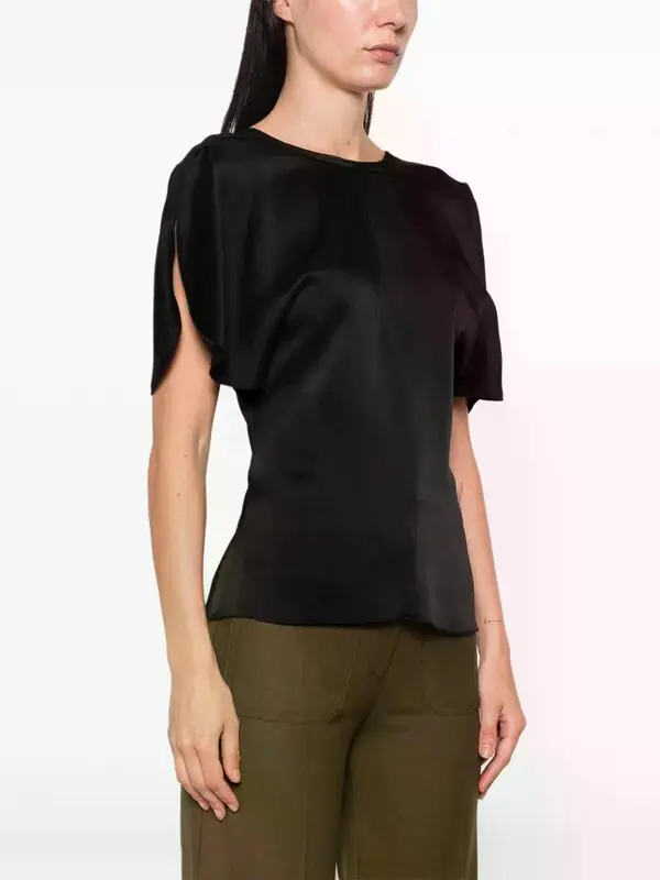 Victoria Beckham Satin-finish Cut-out Top