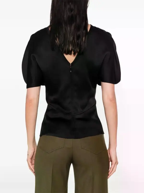 Victoria Beckham Satin-finish Cut-out Top