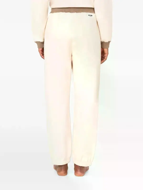 Moschino Drawstring-waist Logo-patch Track Pants