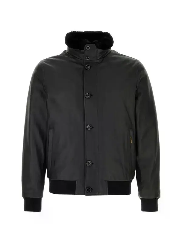 MOORER Cleros Leather Bomber Jacket