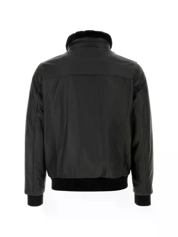 MOORER Cleros Leather Bomber Jacket