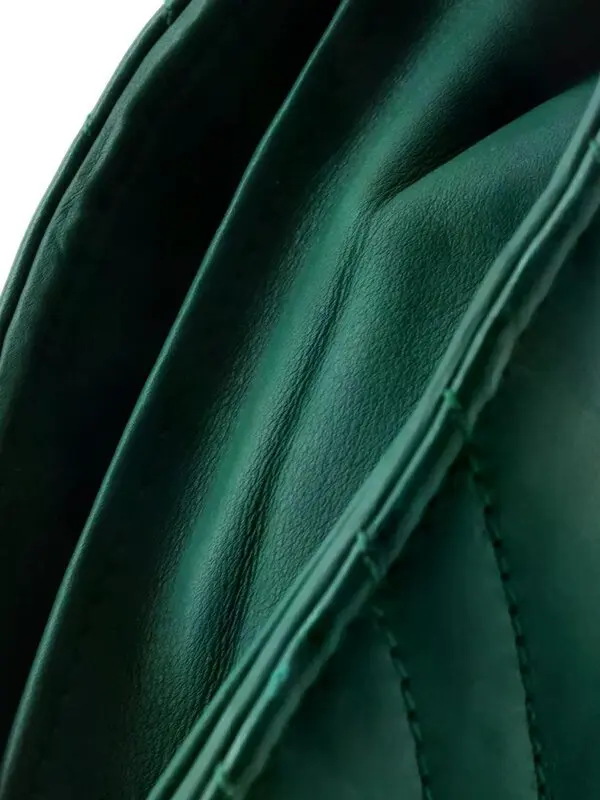 Gucci Gg Marmont Chain Wallet Matelasse Leather Mini Crossbody Bag - Green