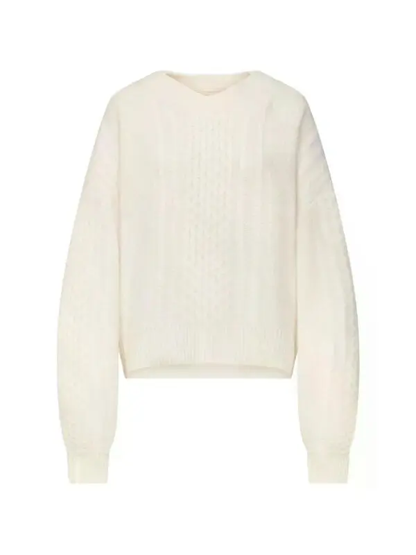 Loulou De Saison Lucio Cable-knit Wool Sweater - Neutrals