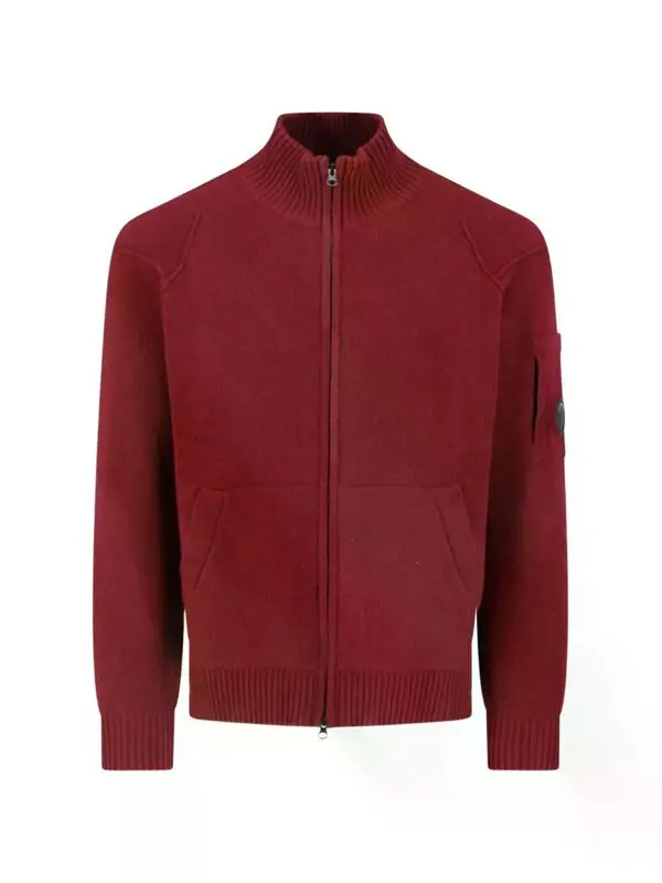 C.P. COMPANY Lambswool Lens Full-zip Sweater