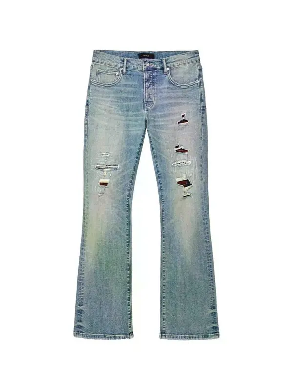 PURPLE BRAND Distressed Patchwork Jeans