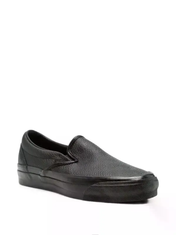 VANS Checkerboard Pebble-grain Sneakers - Black